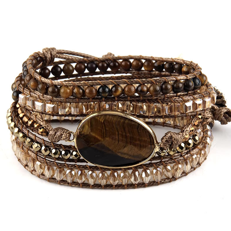 Pulsera Enrrollable Piedra - Ojo de Tigre (PEOT1112) – Talisman Joyeria