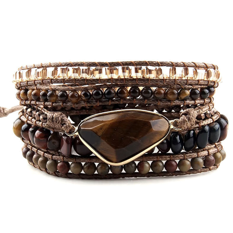 Pulsera Enrrollable Piedra - Ojo de Tigre (PEOT1151) – Talisman Joyeria